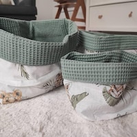 Pink Changing Mat in Fabric, Changing Pad With Accessory Baskets, Baby ...