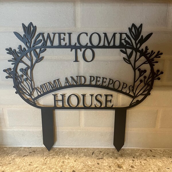 Custom Farmhouse Metal Entrance Sign, Ranch Metal Sign, Personalized ...