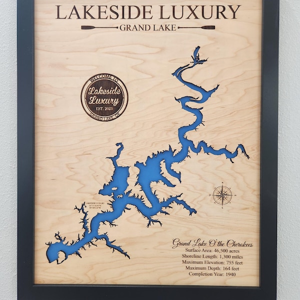 Personalized Wood River Map - Custom Engraved Wooden River Map - Unique ...
