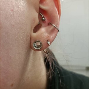 Light Skin Tone Silicone Double Flare Tunnel Silicone Ear Gauges for ...