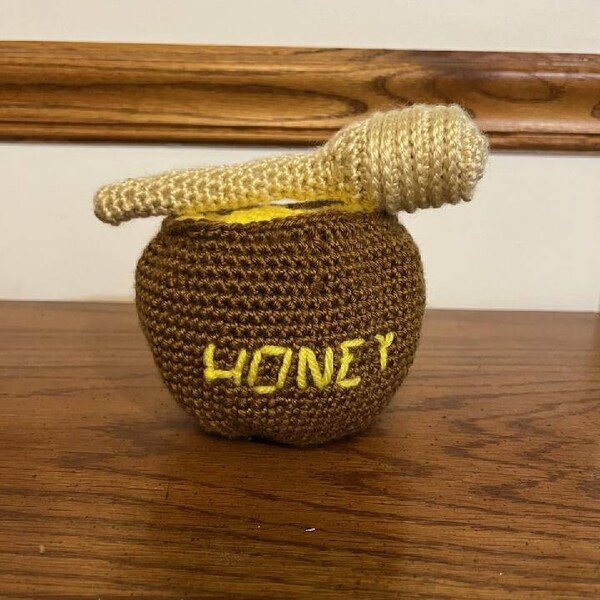 Honey Pot Crochet Pattern, Crochet Honey Pot With Honey Dipper Pdf ...