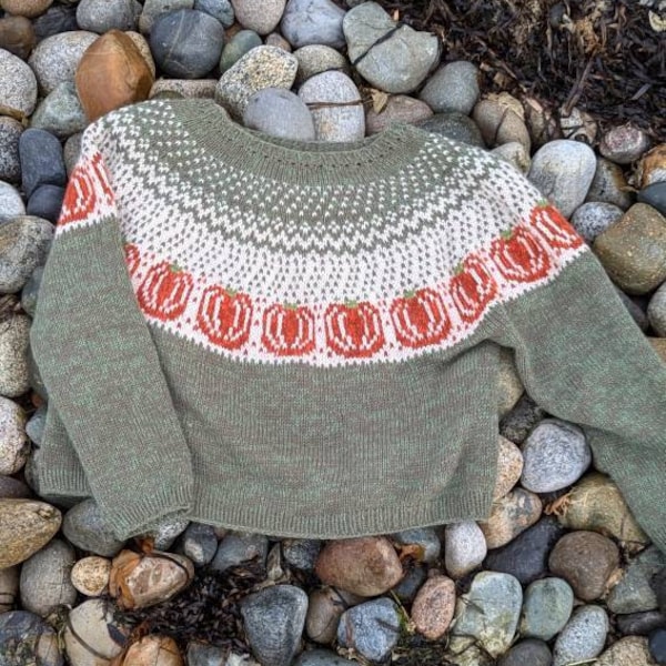 Pumpkins Sweater Knitting Pattern - Etsy