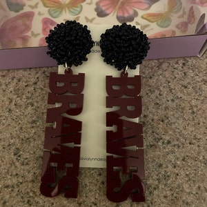 Custom Team Acrylic Seed Bead Earrings Game Day Earrings Go - Etsy