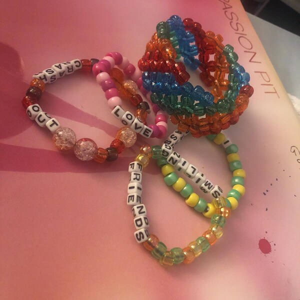 Beaded Kandi Cuffs - Customizable Rave Bracelet - Etsy