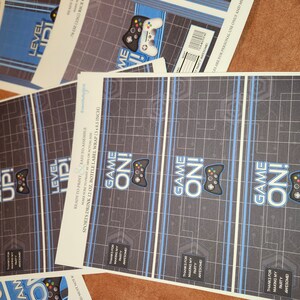 Gamer Party Chip Bag Wrapper Labels, Video Game Party Gaming Snack ...