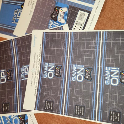 Gamer Party Food Tent Labels, Video Game Party Gaming Birthday ...