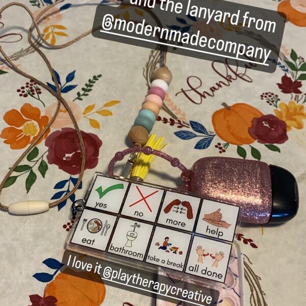 AAC Keychain for Communication | Speech Therapy | Communication Board ...