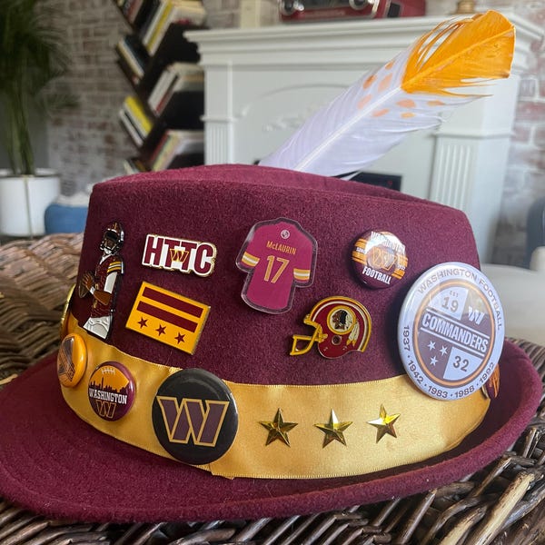 Washington Commanders “W” Black Background - Button Pin - Etsy