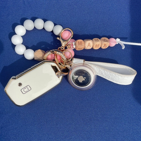 MAMA Wristlet Keychain Silicone Bangle Keychain | Bracelet Keyring ...