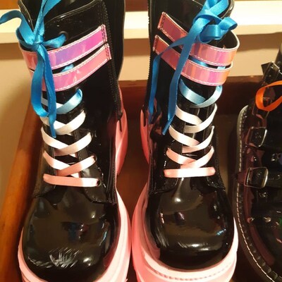 Transgender Pride Shoelaces Subtle LGBT Pride Accessory Pride Flag Pin ...