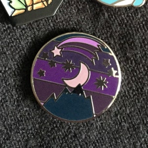 Night Sky Enamel Pin Badge Ombre Pin Purple Lapel Pin - Etsy