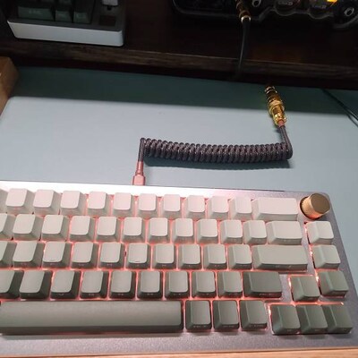 Teal Green Ocean Custom Coiled Keyboard Cable - Etsy