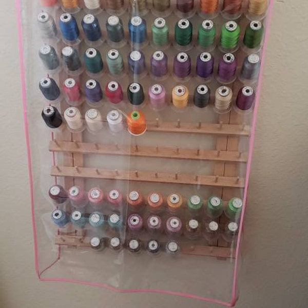 Dust Cover for 120 Spool Wall Thread Rack Wxdxh = 17" X 3" X 28" Clear ...