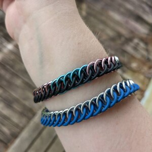 Rainbow Pride Persian Stretch Chainmaille Infinity Bracelet | Etsy