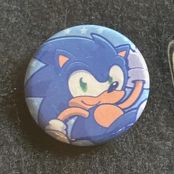 Sonic the Hedgehog Button Pin Badges (sonic, Tails, Knuckles, Shadow ...