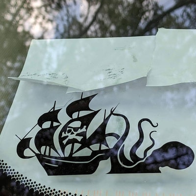 Pirate Ship Kraken Vinyl Decal, Window Bumper Sticker Easter Egg - Etsy