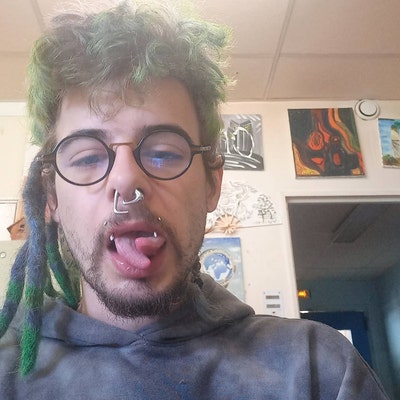 Vertical Labret Bridge Piercing Eyebrow Rings Bars Titanium Curved ...