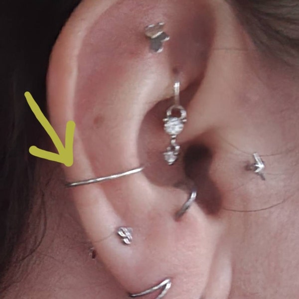 16g Teardrop Medusa Ring Lippy Loop Labret Surgical Steel Lip Ring ...