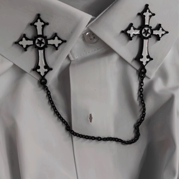 Spider Web Collar Chain – Cobweb Collar Pin – Spider Net Lapel Pin ...
