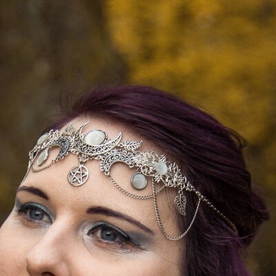 Fairy Wedding Elven Headpiece Forhead Jewelry Tiara Shooting Festival ...