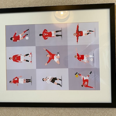 Manchester United Cristiano Ronaldo Name & Number Poster Print Art - Etsy