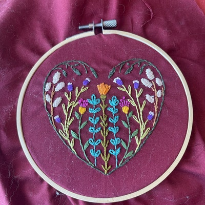 Modern Floral Embroidery Pattern PDF Flower Embroidery Hand Embroidery ...