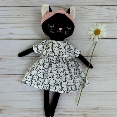 Cat Sewing Pattern PDF Make More Than One Type of Cloth Cat Doll ...