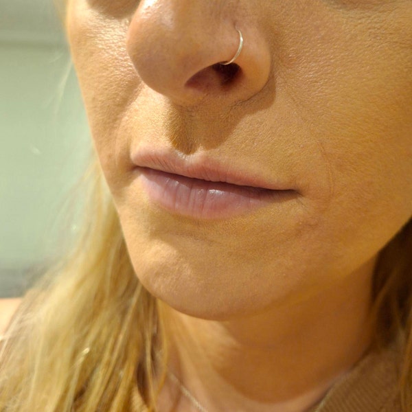 Solid 9ct Gold - Nose Ring Hoop Cartilage Septum - 5mm 6mm 7mm 8mm 9mm ...