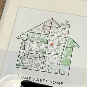 Custom Map Our First Home Map City Map Print Anniversary Gift Custom ...