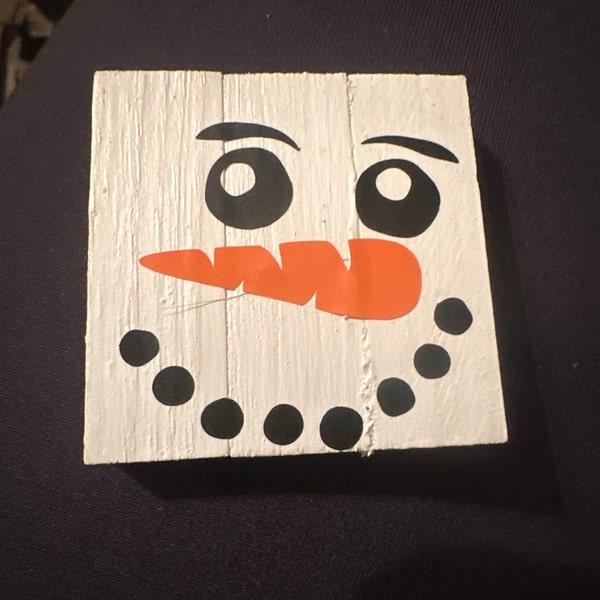 Snowman Face Vinyl Decal, Set of 9 for Christmas Ornaments, Ornament ...