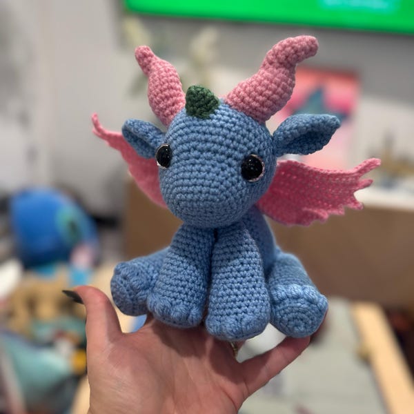 Snuggle Dragon Crochet Pattern, Original Snuggle Dragon, Crochet Dragon ...