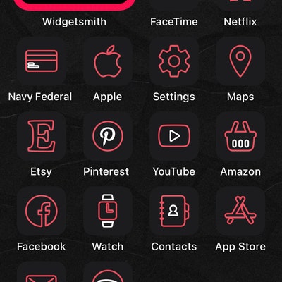 500 Red App Icon Covers for Ios Home Screen iPhone and iPad - Etsy