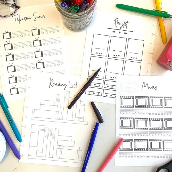 Reading Planner Inserts | Book Journal | Book Tracker | Reading Tracker ...