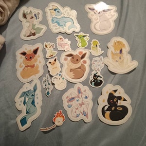 Eeveelution Sticker Set Weatherproof Stickers - Etsy