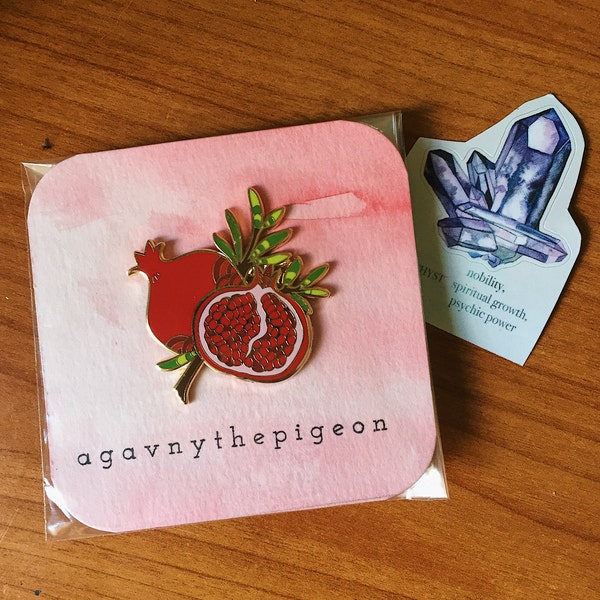 Pomegranate Enamel Pin - Etsy
