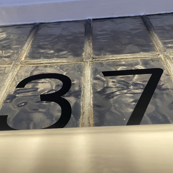 Unique House Number Sticker for Transom Window | Personalised Fanlight ...