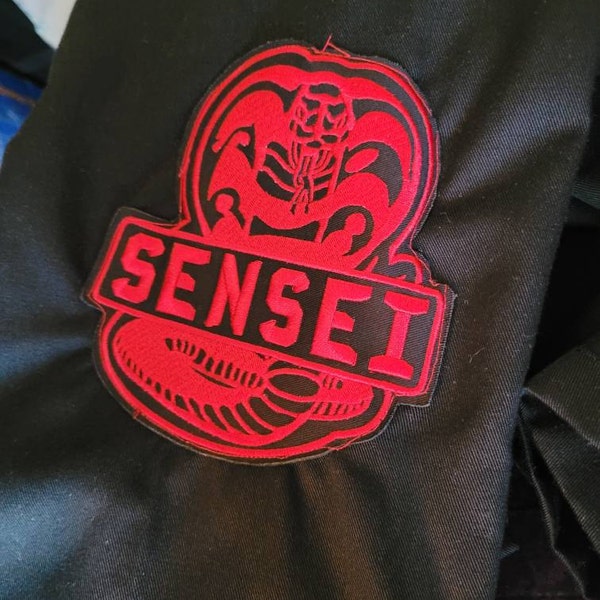 Cobra Kai Sensei Embroidered Arm Badge - Film / Novelty Gift / Karate Kid / Cobra Kai Patch ...