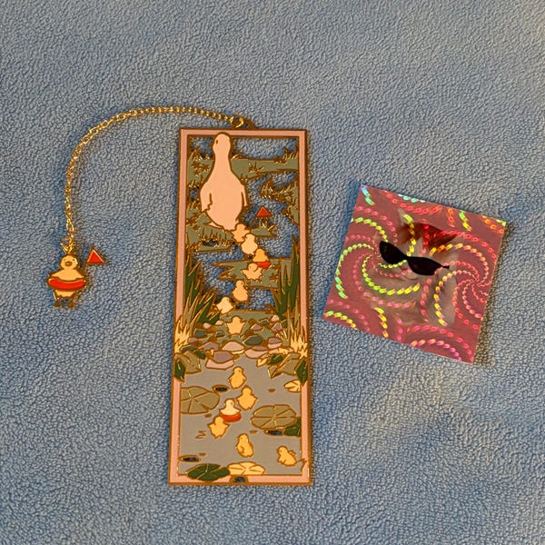 Duckies | Original Design | Enamel Bookmark / Charm | 11x4cm - Etsy