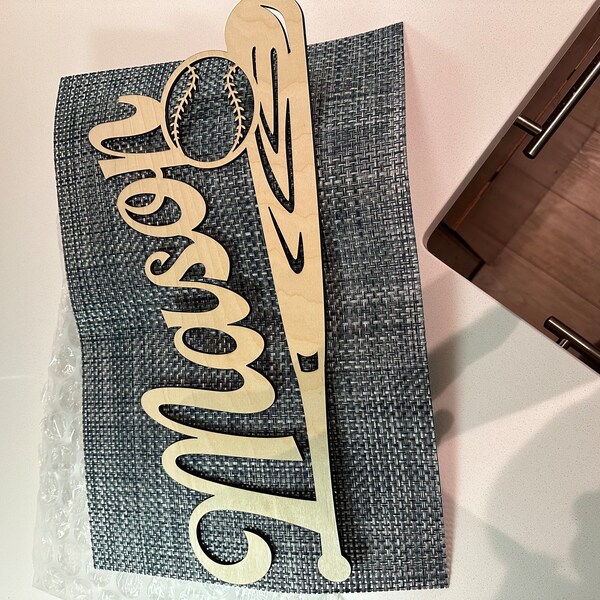 Baseball Bat Name Sign, Nursery Decor, Personalized Wood Sign ...