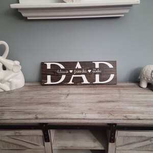 Personalized Fathers Day Gift Dad Sign With Kids Names - Etsy