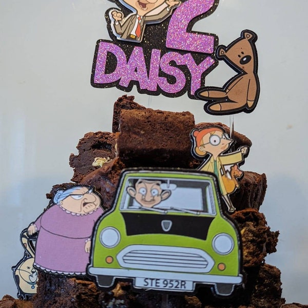 Mr Bean Themed Cake Topper Set! Birthday / Personalised / Custom ...