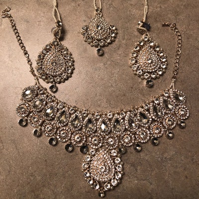 Indian Bollywood Style Rose Gold Plated Bridal Fashion Jewelry - Etsy