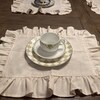 Set of 2(beige Ruffled Tea Towel and Knitted Tea Towel),beige Linen Tea ...