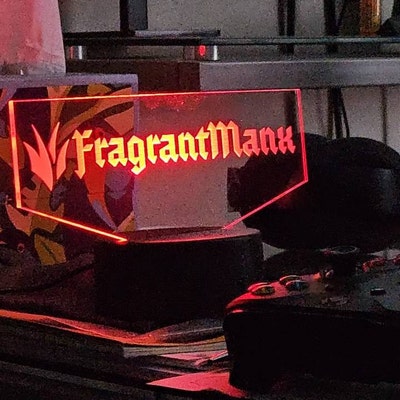 Custom Classic MOBA Inspired Dual Base LED With Gamertag for Streamers ...