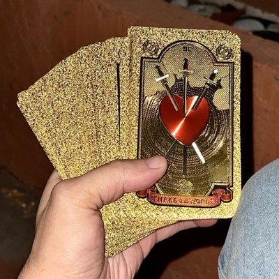 Sun Gold Foil Tarot Cards Gold Foil Tarot Cards Setplastic - Etsy