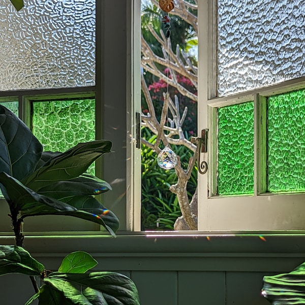 Blue Fairy Wren Crystal Suncatcher Gift, Window Hanging Light Catcher ...