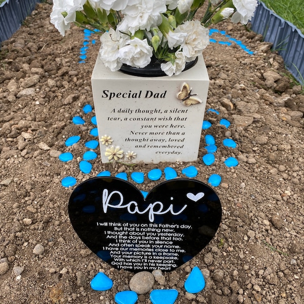 In Loving Memory Dad Father's Day Gift Memorial Grave Marker Grave ...
