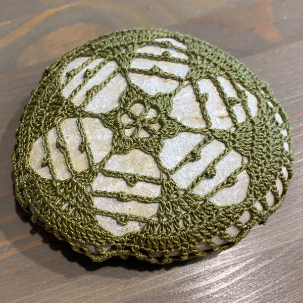 Crochet Stone Pattern, DIY, Lace Stone Cover Pattern, Crochet Rock ...
