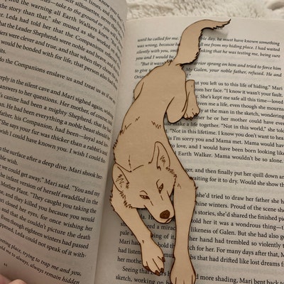 Wolf Bookmark Leather Wolf Shaped Bookmark, a Great Wolf Lover Gift ...
