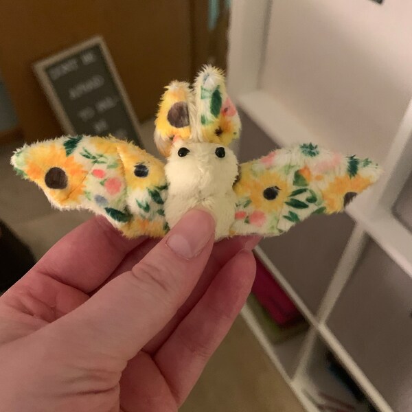 Light Yellow Sunflower Bat Plush - Etsy